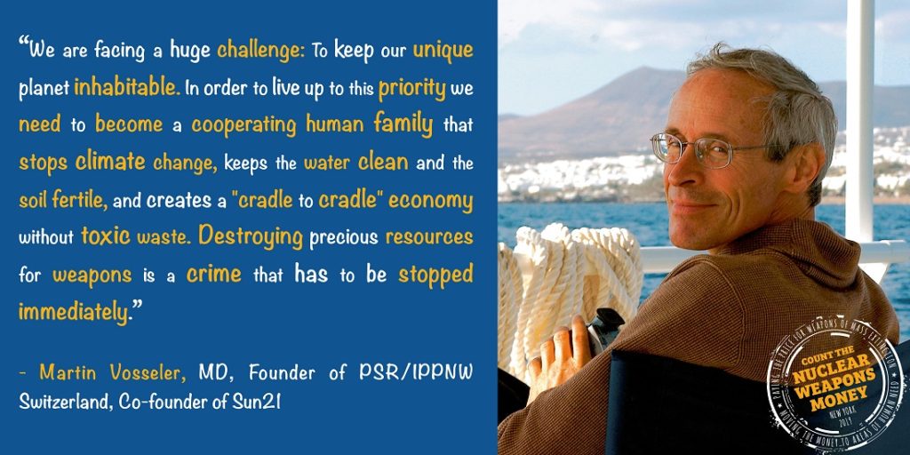 In memory of Martin Vossler, supporter of Move the Nuclear Weapons ...